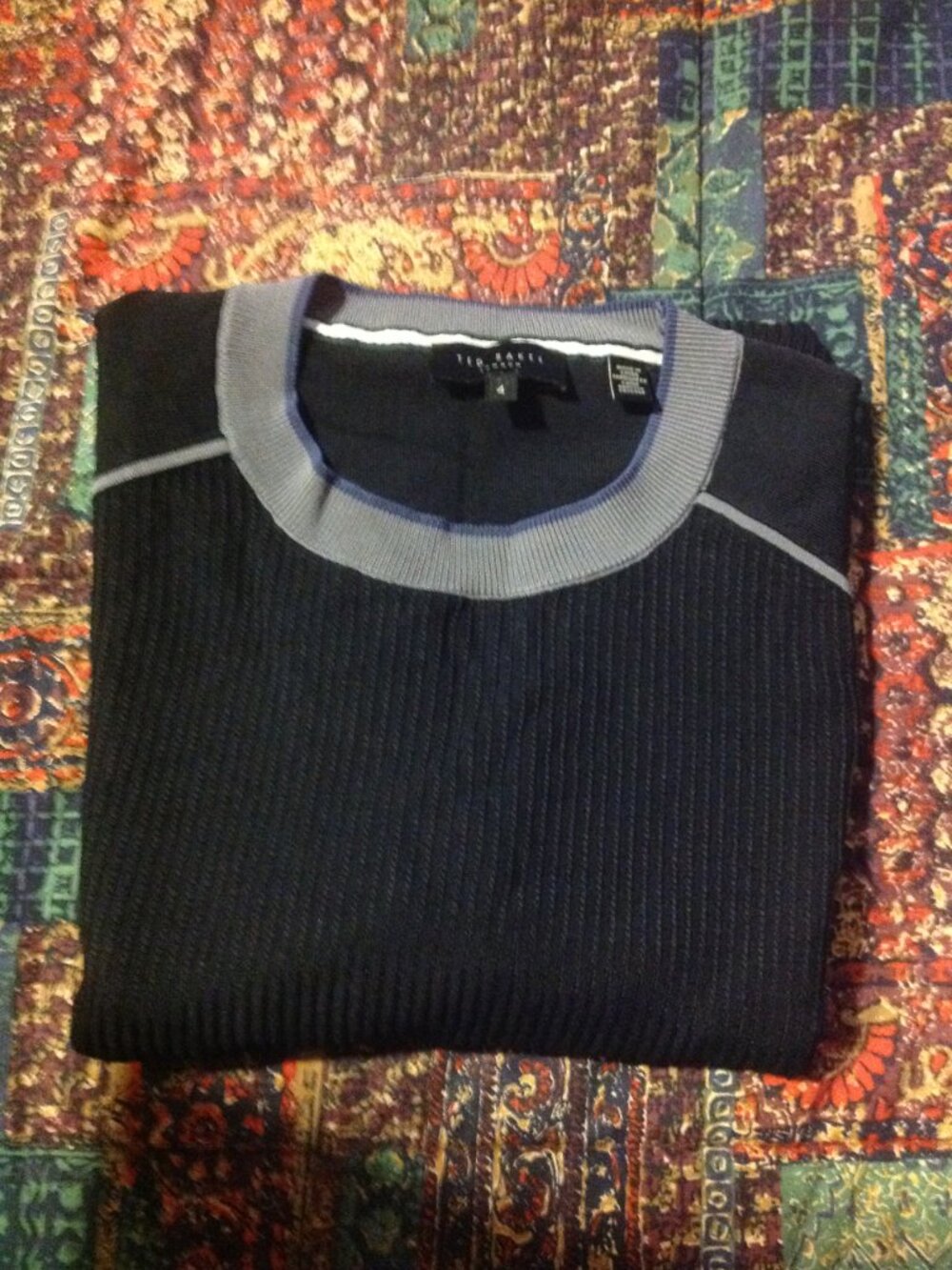 Ted Baker | Sweaters | Ted Baker Mens Long Sleeve Navy Casual Pullover ...